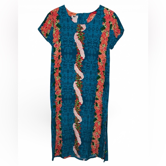Mamo Howell | Dresses | Vintage Mamo Howell Womens Hawaiian Dress Blue ...